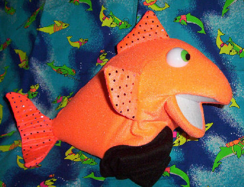 Blacklight Tropical Fish Puppet 13" long--ministry Your choice of color ...