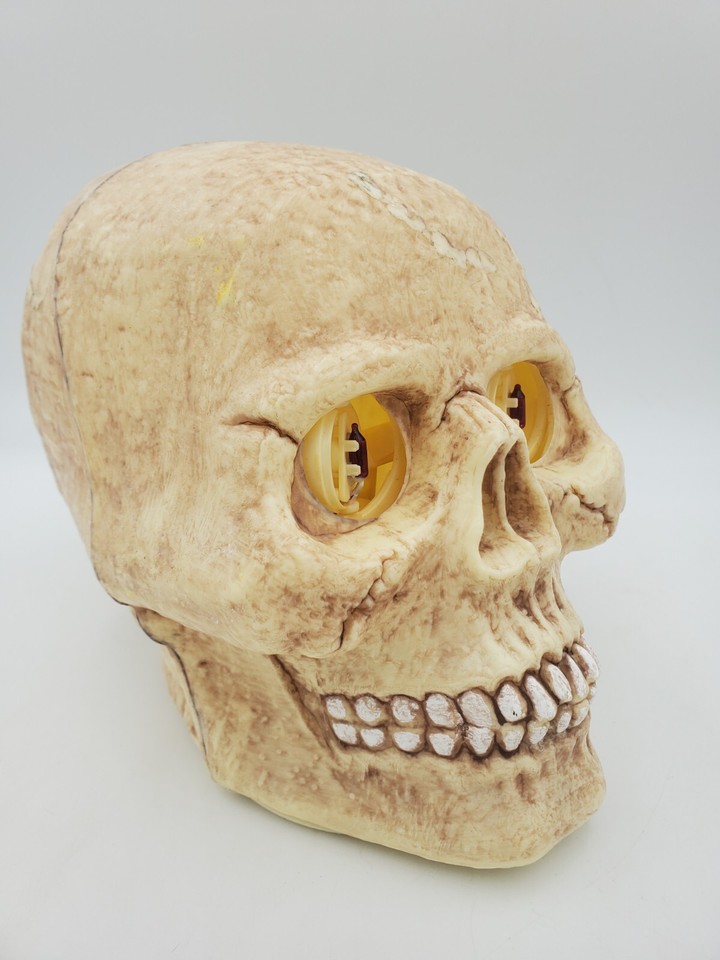 Vtg Spearhead Skull Animated Sound Activated Head Flashing Eyes ...