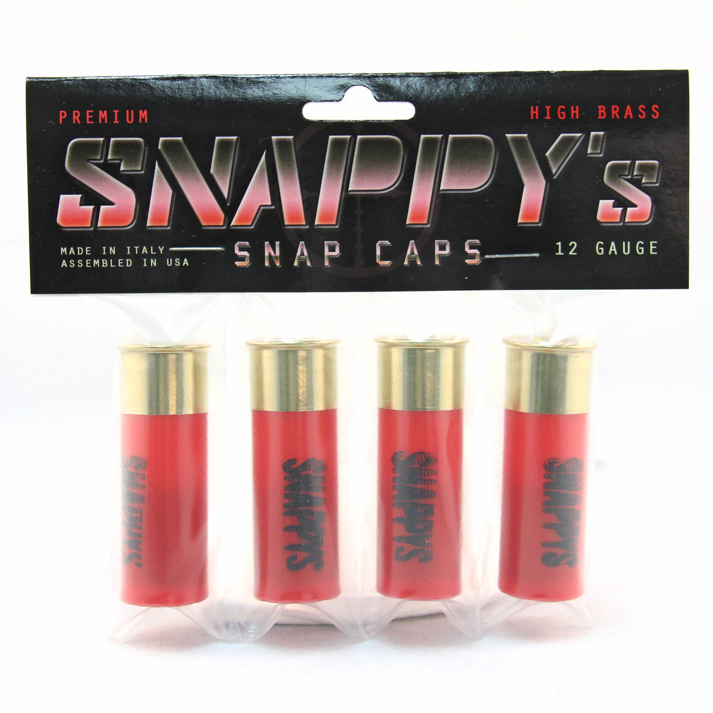 SNAPPYs 12 Gauge Shotgun Snap Caps Premium High Brass 4 PACK - RED | eBay