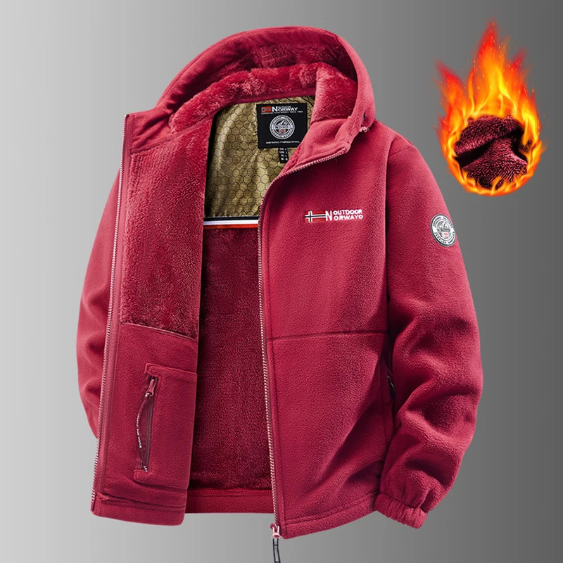 Men Heated Jacket Winter Polar Fleece Jacket Men Thermal Fleece ...