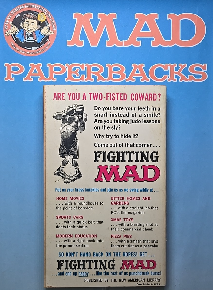 MAD Magazine Paperback Book: #11 FIGHTING MAD 1961 Signet 1st Print VG+ ...