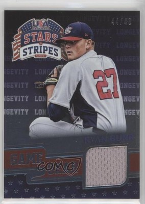 2015 Panini Stars and Stripes Game Gear Longevity 44/49 Ryan Burr #86 ...