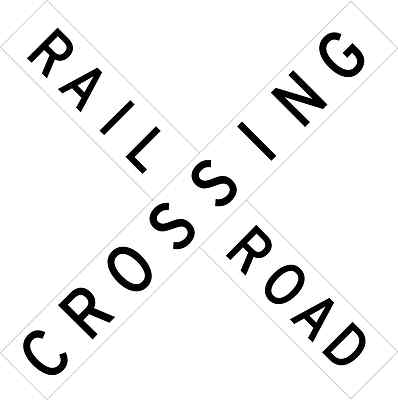 RAILROAD CROSSING ADVANCE WARNING SIGN Vinyl Decal / Sticker ** 5 Sizes ...