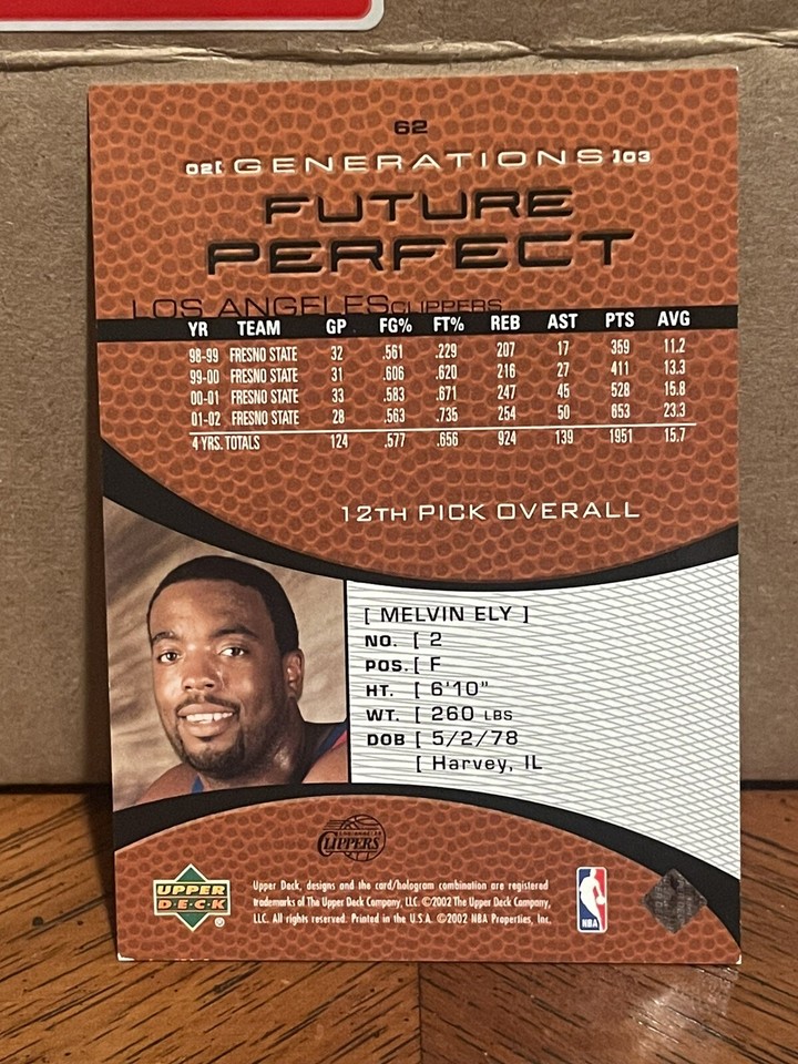 2002-03 Upper Deck Generations 488/999 Melvin Ely #62 Rookie RC 1330 | eBay
