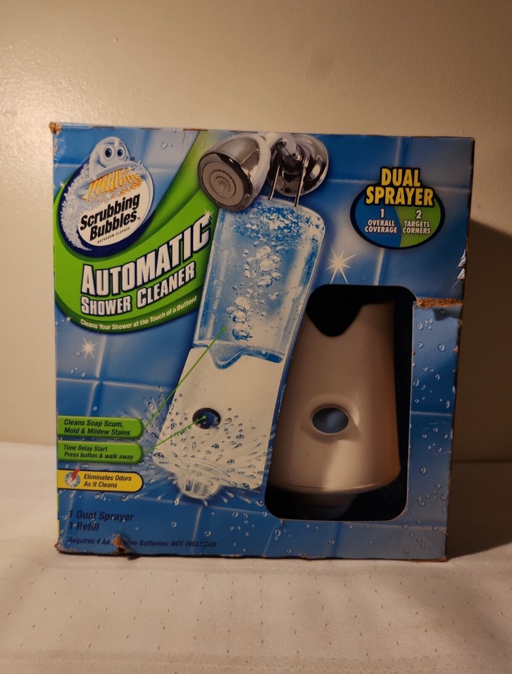 Scrubbing Bubbles Automatic Shower Cleaner Dual Sprayer & Refill Bottle ...