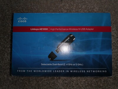 CISCO LINKSYS AE1000 High Performance Wireless-N USB ADAPTER Stand ...