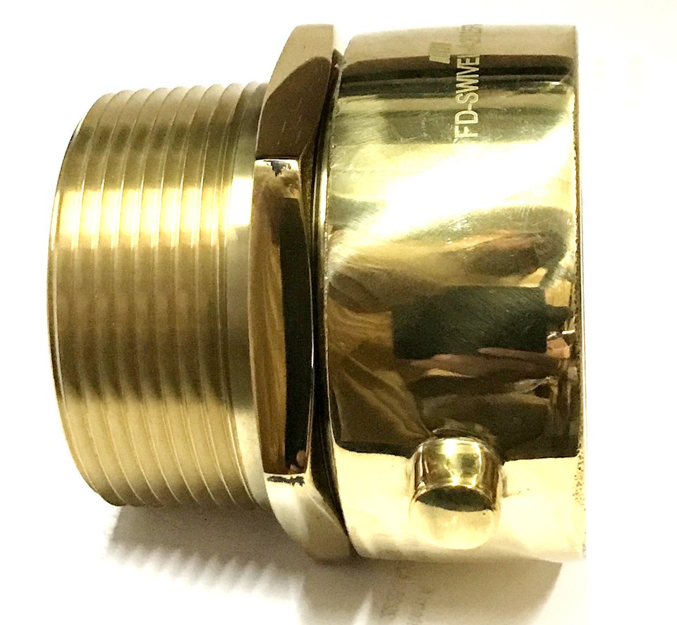 2-1/2" Female NST-NH x Male NPT HYDRANT SWIVEL BRASS ADAPTER SNOOT ...