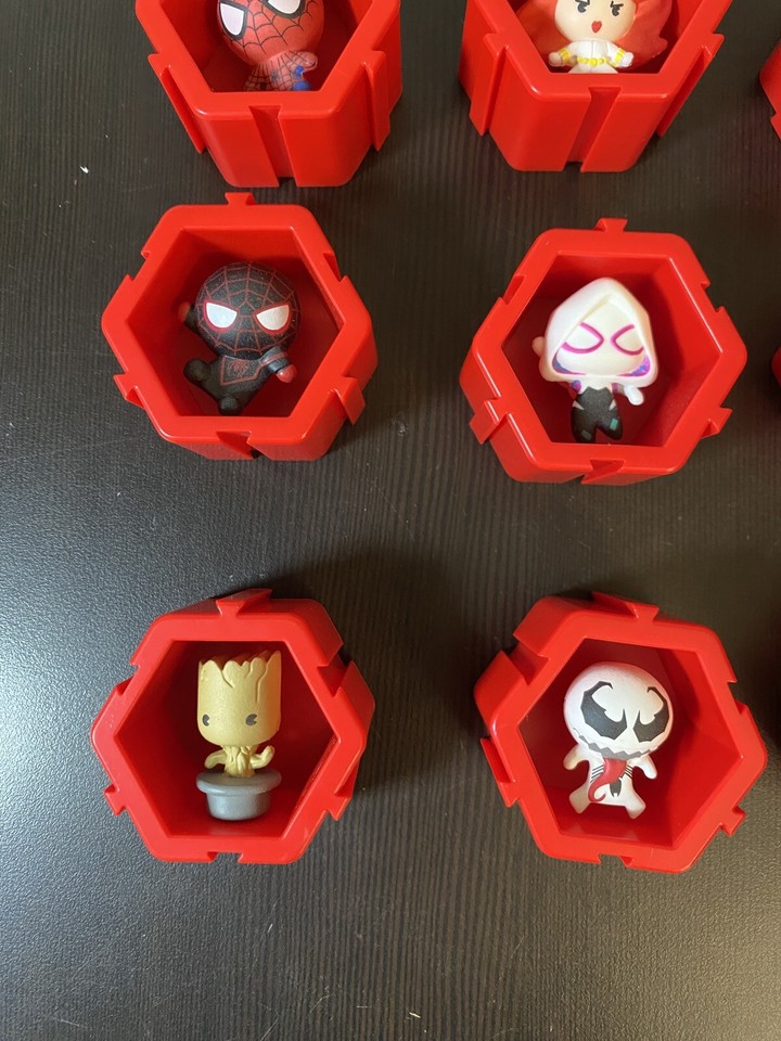 Marvel Nano Pods Lot Of 9 Spider Man Thor Venom Groot Rocket Gwen ...