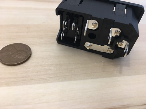 RED - 10A 250V Inlet Fuse Switch Assembly Power Supply Socket 3 Pin ...