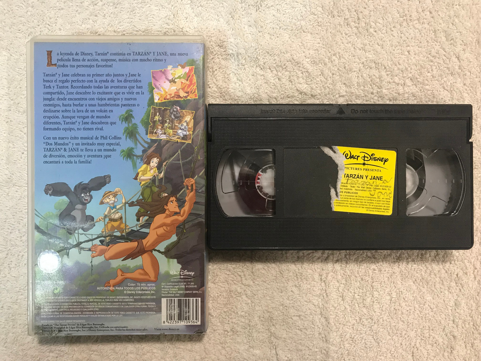 Tarzan And Jane Walt Disney Pictures VHS The Tarzan Stories Edgar Rice ...