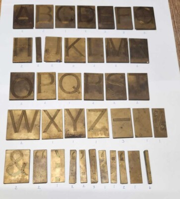 Engraving - Block New Hermes Brass Engraver Letters