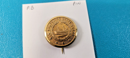 Antique New Hampshire State Guard Military Button Pin Badge Medal 7/8 ...