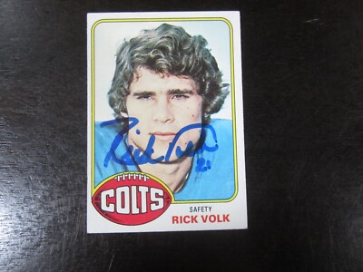 1976 Topps # 371 Rick Volk Autograph Signed Auto Card (M2) Baltimore ...