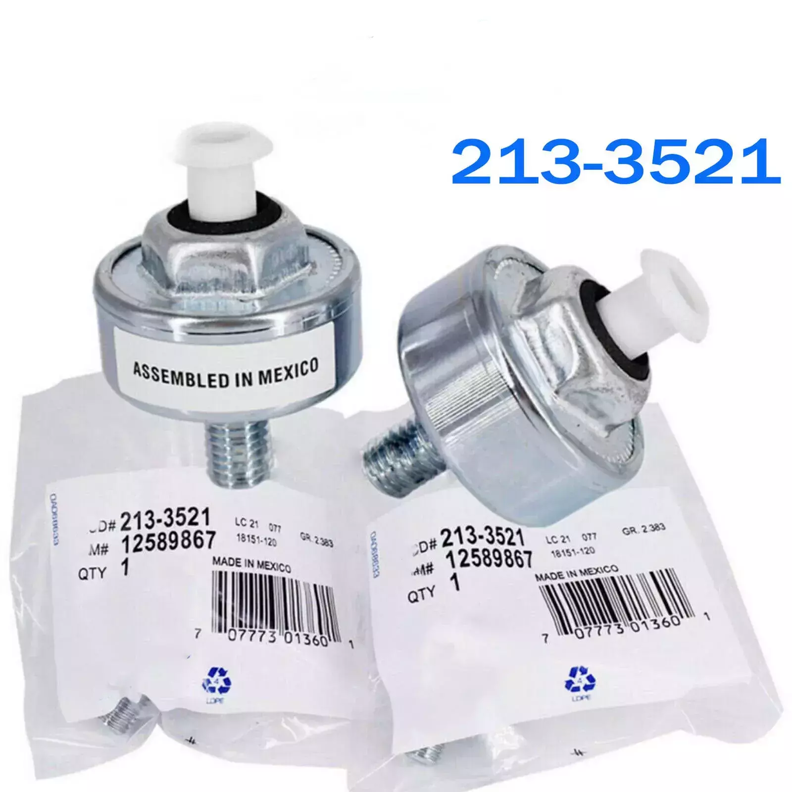 2PC OEM Knock Sensor For Chevy Silverado GMC Sierra 5.3L 6.0L 12589867 ...