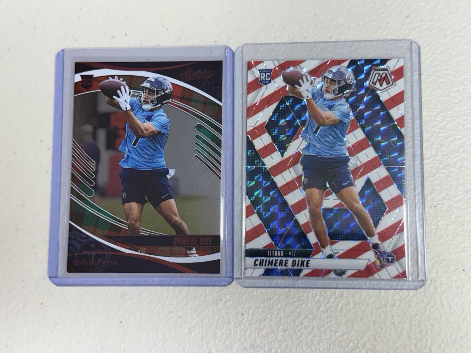 CHIMERE DIKE ROOKIE LOT - Red,White,Blue Candy Cane / Absolute Football ...