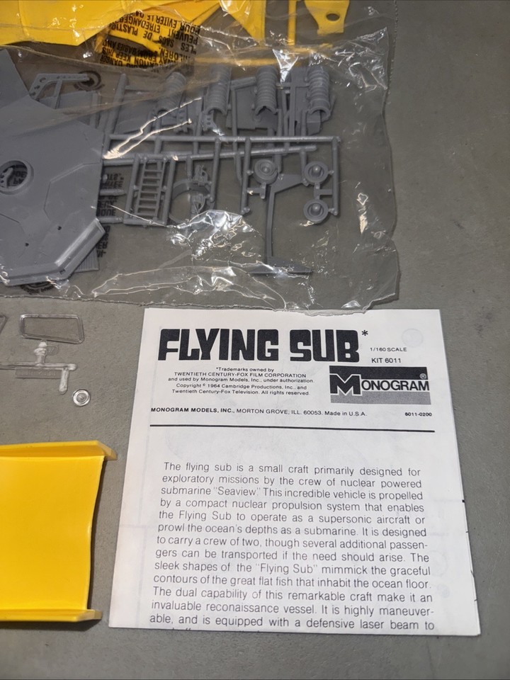 Monogram The Flying Sub Model Kit from Voyage To The Bottom Of The Sea ...