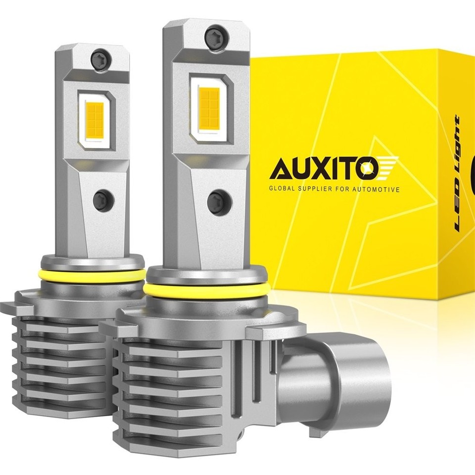 AUXITO H10 LED Headlight Fog Driving Light Bulbs Kit 9145 3000K YELLOW ...