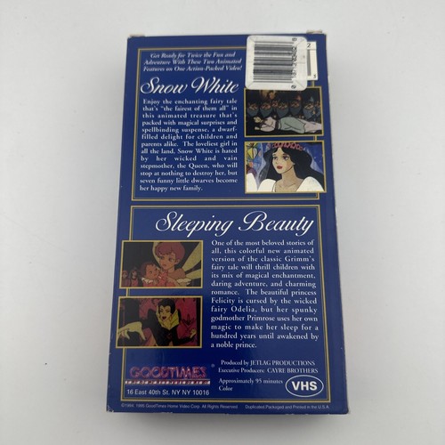 Snow White & Sleeping Beauty Combo VHS Vintage Goodtimes | eBay