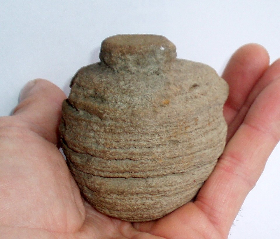 ANCIENT NATIVE AMERICAN INDIAN OR CAVEMAN STONE MACE WAR CLUB ARTIFACT ...