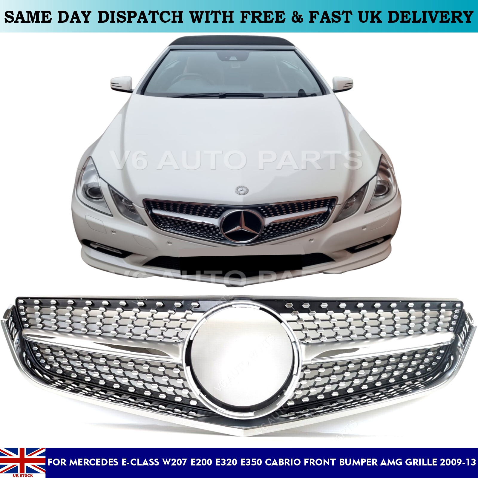 For Mercedes E-Class W207 E250 E350 E200 Front Bumper Grille Coupe AMG ...