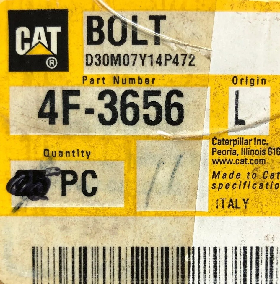 Caterpillar (Cat) 4F-3656 or 4F3656 Plow Bolt | eBay