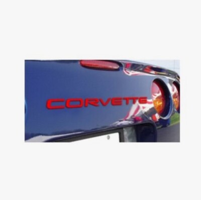 Corvette C5 Rear Lettering Kit Classic Series RED Opaque Licensed 4201R ...
