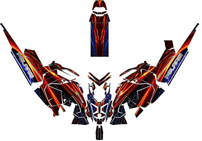 2021+ POLARIS 850 MATRYX CHASSIS INDY, VR1, ASSAULT SLED WRAP DECALS ...