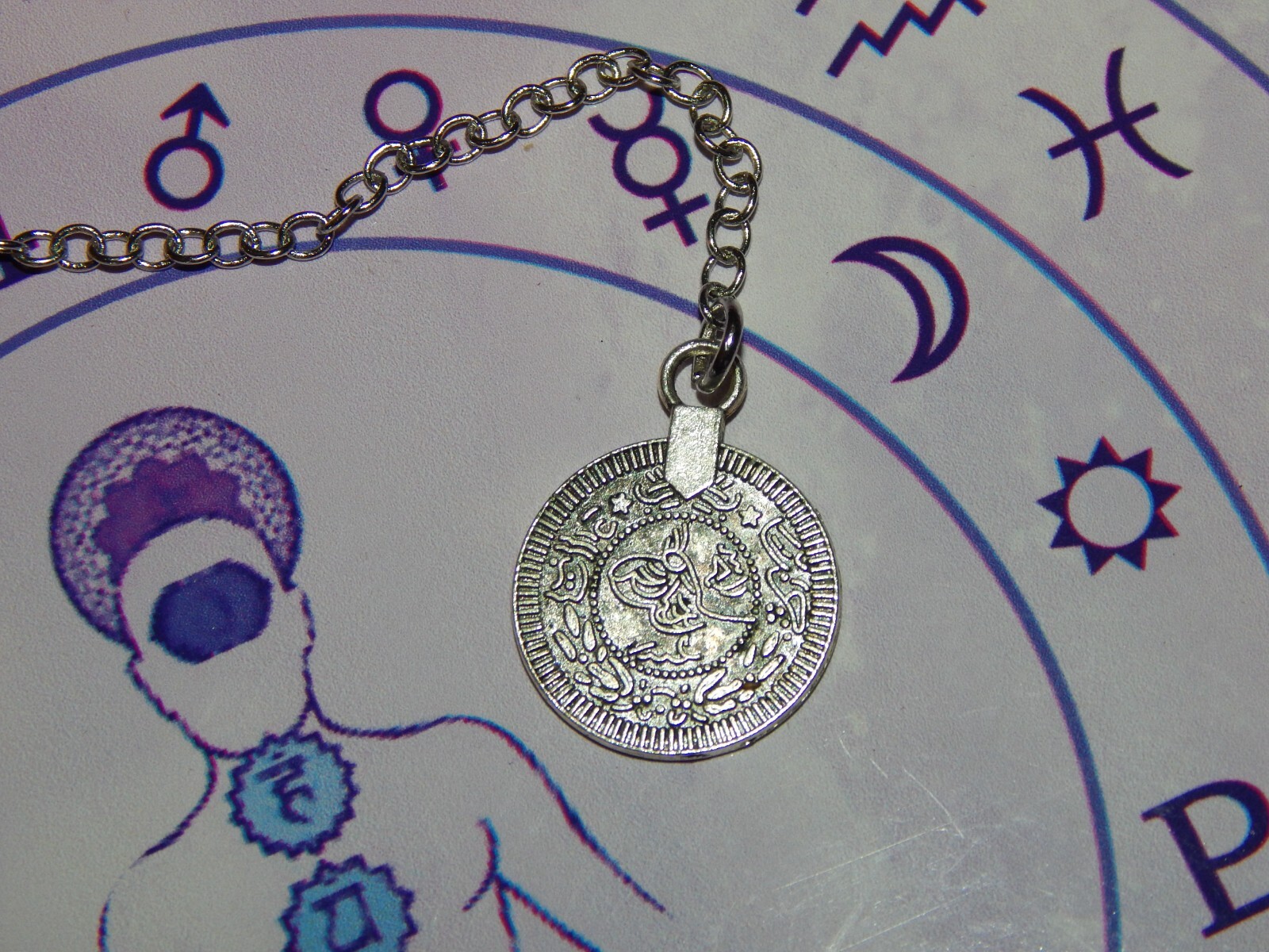 TIGER'S EYE Crystal Gemstone Dowsing Divination Scrying Pendulum; As ...