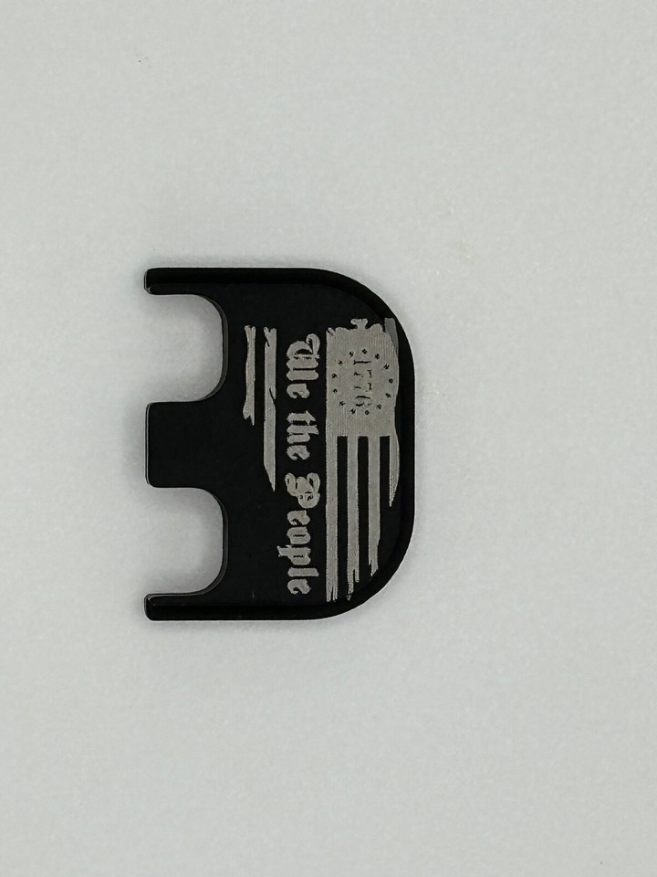 Glock Back Plate(Aluminum)Custom Engraved We The People Flag Pattern ...