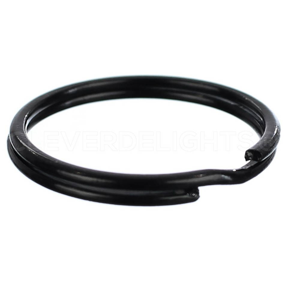 Split Key Rings - Dark Black Color - Key Chain Ring - 9/16" 1" 2" - 10 ...