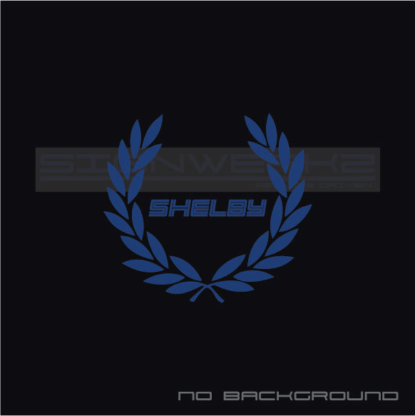 Shelby Racing Wreath Decal Sticker logo American Ford Mustang outline ...