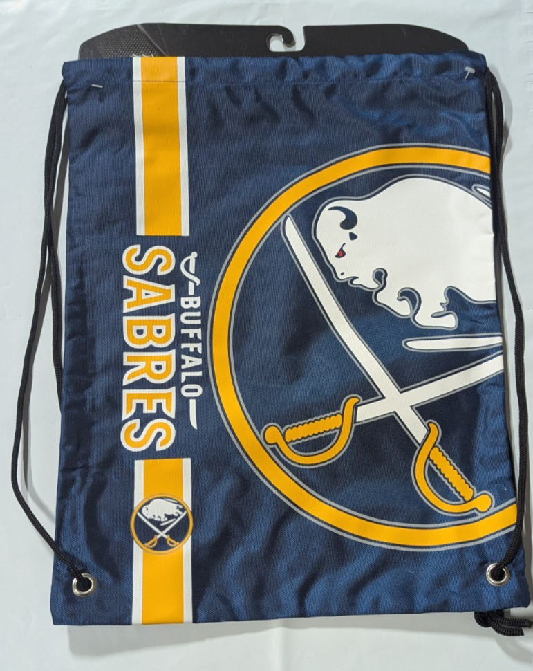 Buffalo Sabres Back Pack/Sack Drawstring Bag NEW NHL Cinch Backpack ...