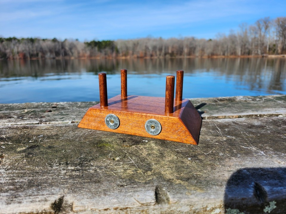 Decorative Large Duck Decoy Display Stand Andiroba 1 3/4 Peg Brass ...
