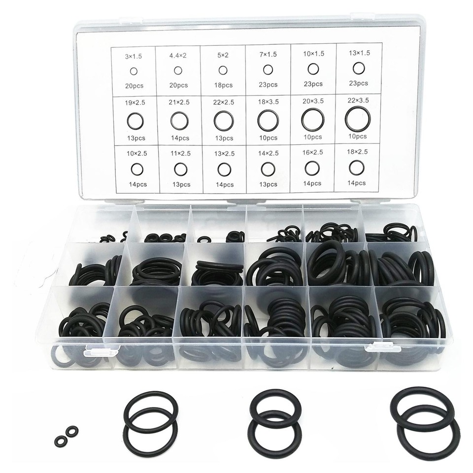 279 Pieces O Ring Assortment Set 18 Sizes Assorted Round Fit for ...