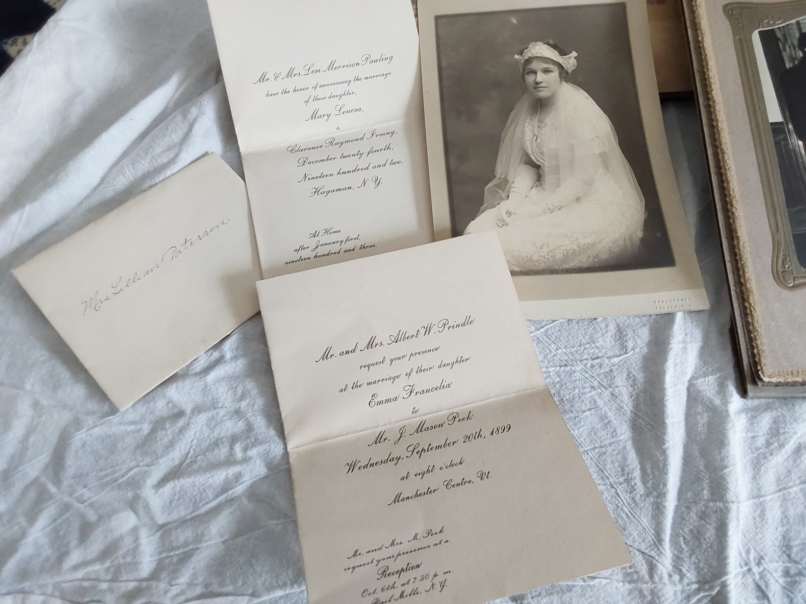 Vintage Wedding Photos & Invitations Lot of 7 Photos 4 Invitations | eBay