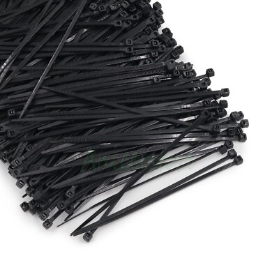 1000pcs 2.2mm*100mm Nylon Cable Tie Wire Strap Zip Ties Office Tidy ...