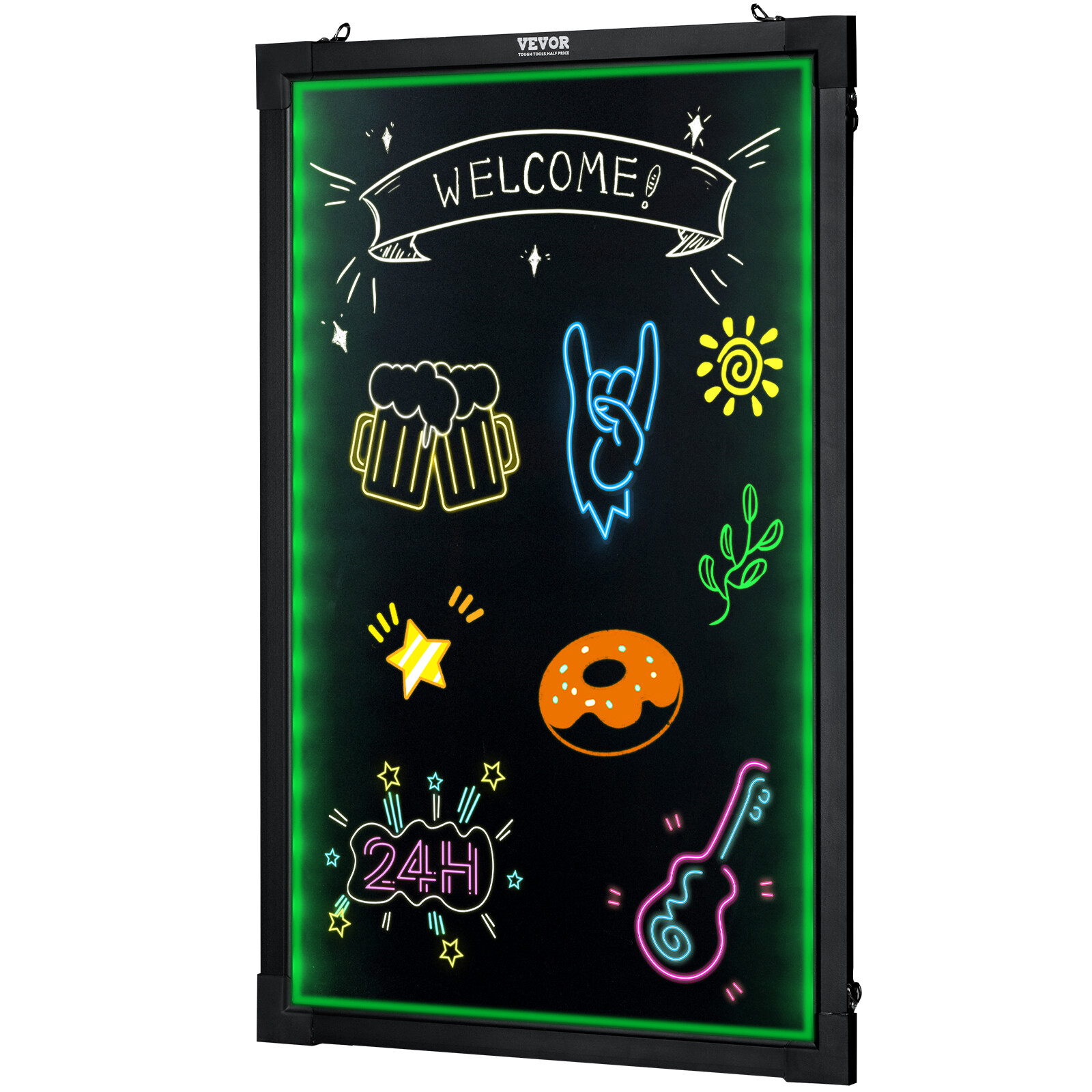 VEVOR LED Message Writing Board 16"x12" Illuminated Erasable Lighted ...