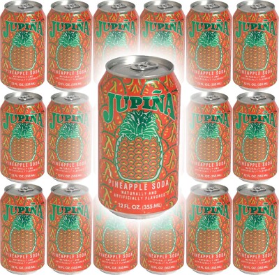 Jupina Pineapple Soda - 18 Pack (12oz Cans) Refreshing Tropical Drink ...