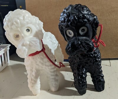 Vintage Blow Mold Plastic Poodles | eBay