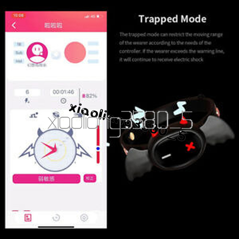 Neck Restraint Chastity Belt APP Remote Control Electri Shock Game ...