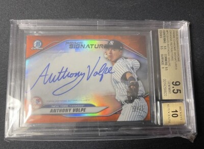 Anthony Volpe 2020 Bowman Prime Signatures Orange /25 BGS 9.5/10 Auto ...