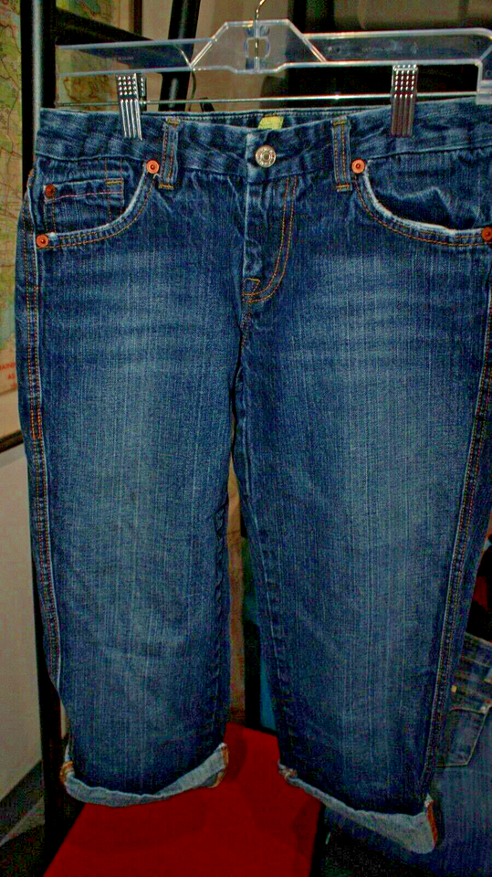 Womens Seven 7 For All Mankind Clam Digger Jeans Size 27 A Pocket ...