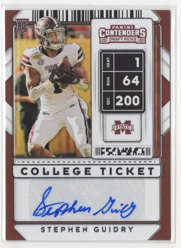 2020 Panini Contenders DP - Stephen Guidry Autograph RC - Mississippi ...