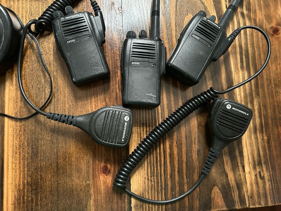 3X Motorola EX500 VHF 136-174 MHz 5W 16CH Two Way Radio AAH38KDC9AA3AN ...