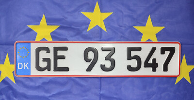 Used Denmark License Plate - replica | eBay