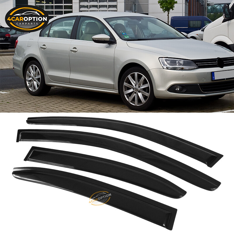 for 11-18 VW Jetta Window Visor Vent Sun Rain Deflector Guard 4pcs Set ...