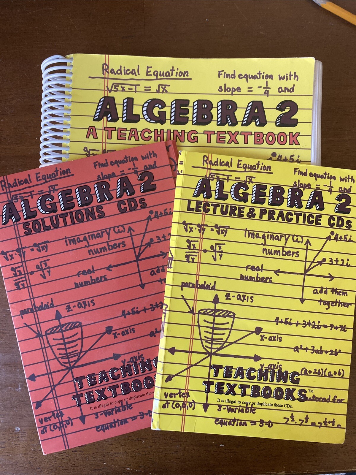 Teaching Textbooks Algebra 2 Complete Set First Edition 2004 Books CDs ...