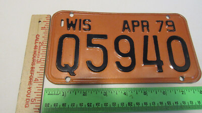 1979 Wisconsin Motorcycle License Plate # Q5940 | eBay