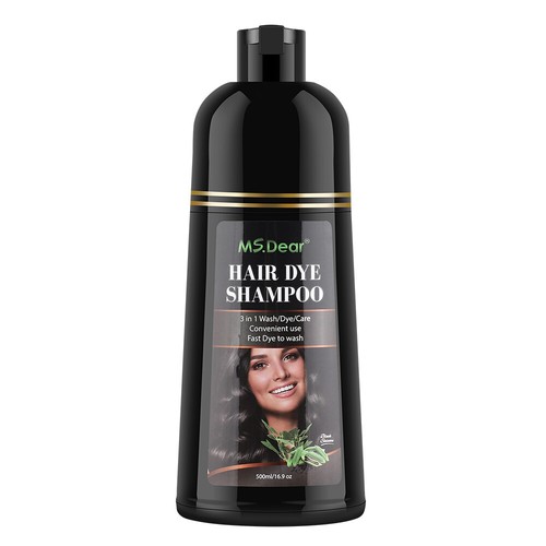 Permanent Hair Dye 500ML Instant Fast Hair Dye Color Shampoo Herbal ...