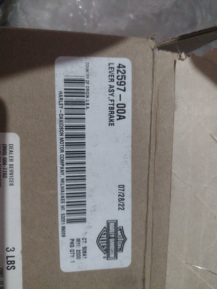 Harley-Davidson Chrome Brake Pedal Harley FLSTF Rear Brake Pedal 42597 ...